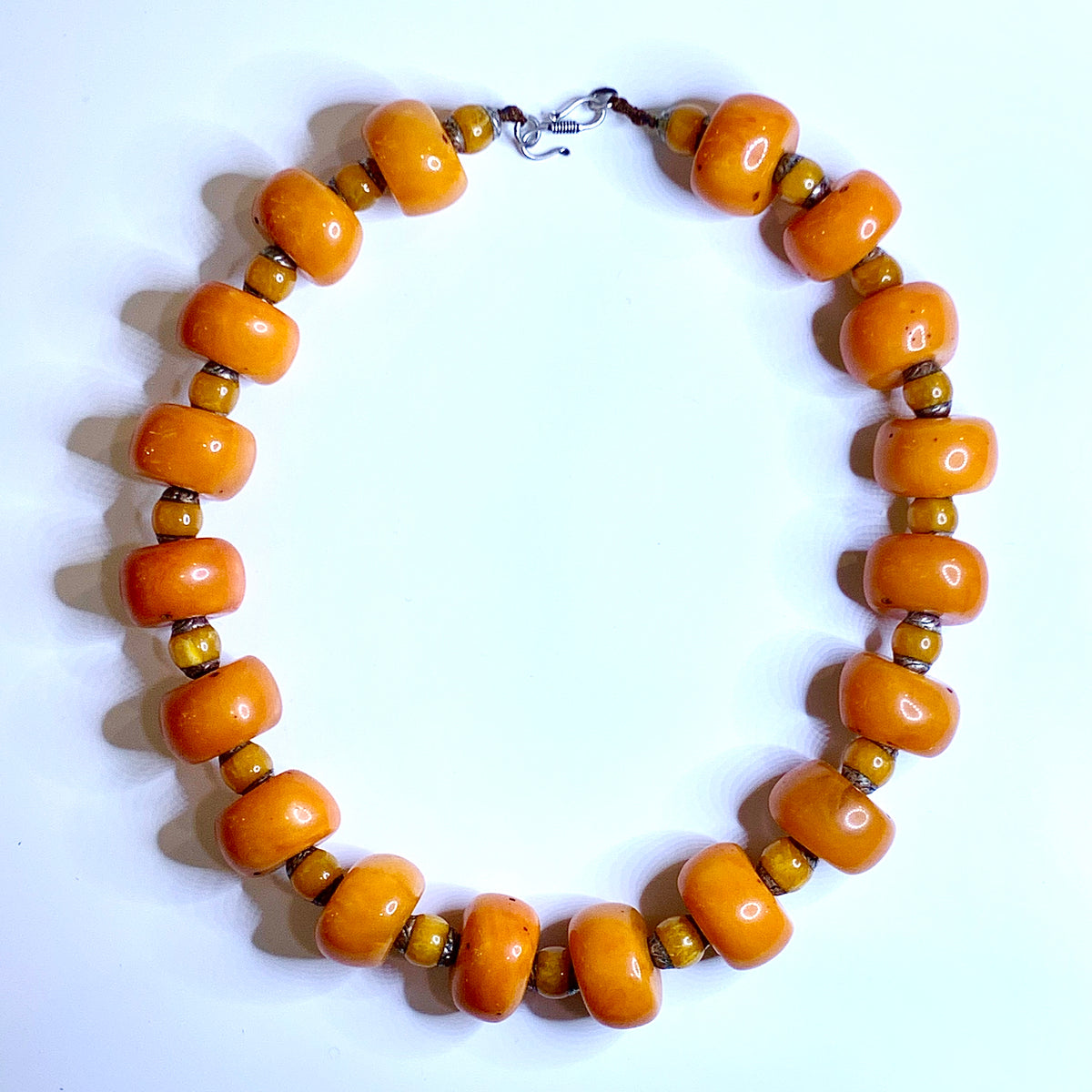 Copal Beaded Necklace with Silver Clasp – Tresors Sydney