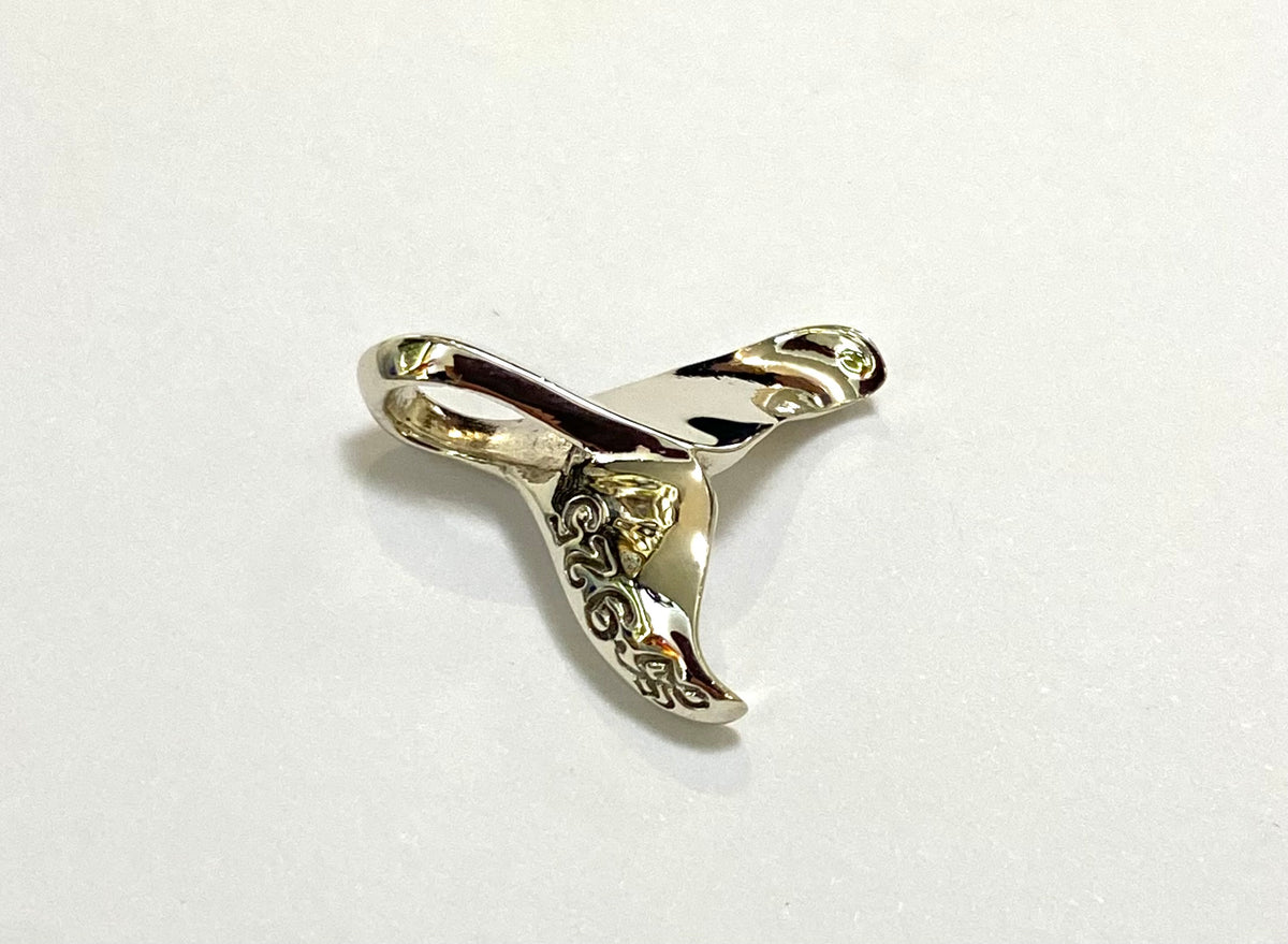 Sterling Silver Whale Tale Pendant – Tresors Sydney