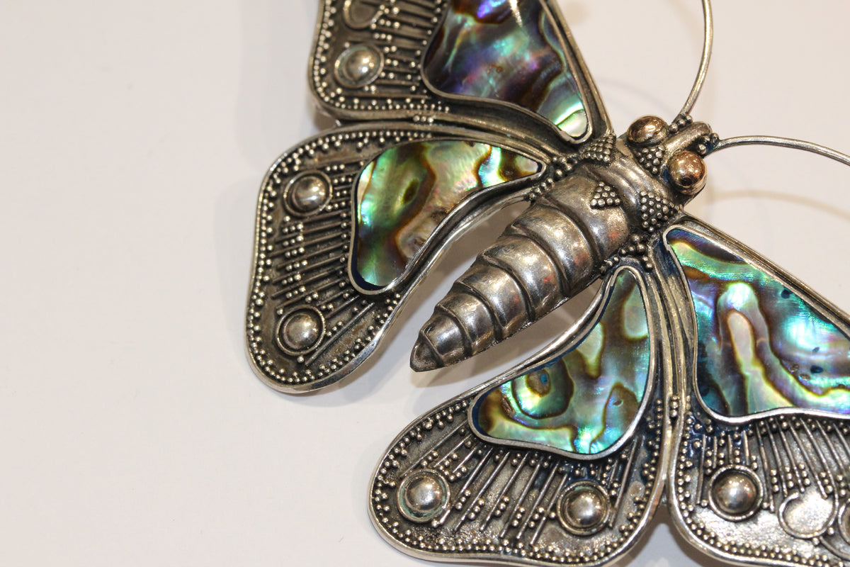 Sterling Silver Paua Shell Butterfly Brooch – Tresors Sydney
